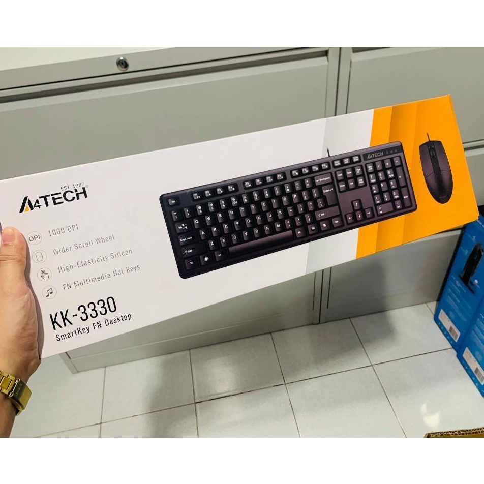 A4Tech Krs-8372, KRS-3330 USB Keyboard And Mouse Combo Black | Shopee ...