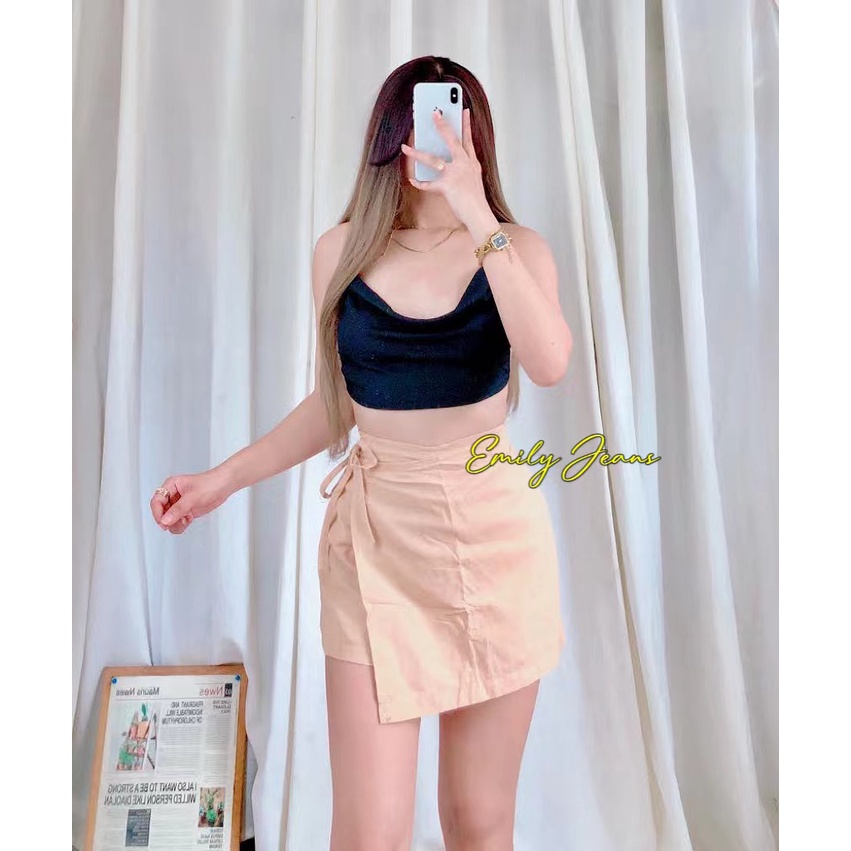 EMILY Korean Skort Palda Shorts | High Quality Cotton Linen ( Skirt ...