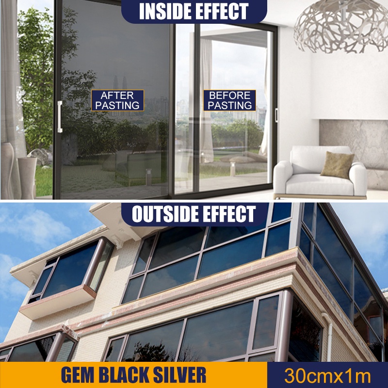 Window Film Privacy Glass Sticker One-Way Mirror Film Anti UV Window ...