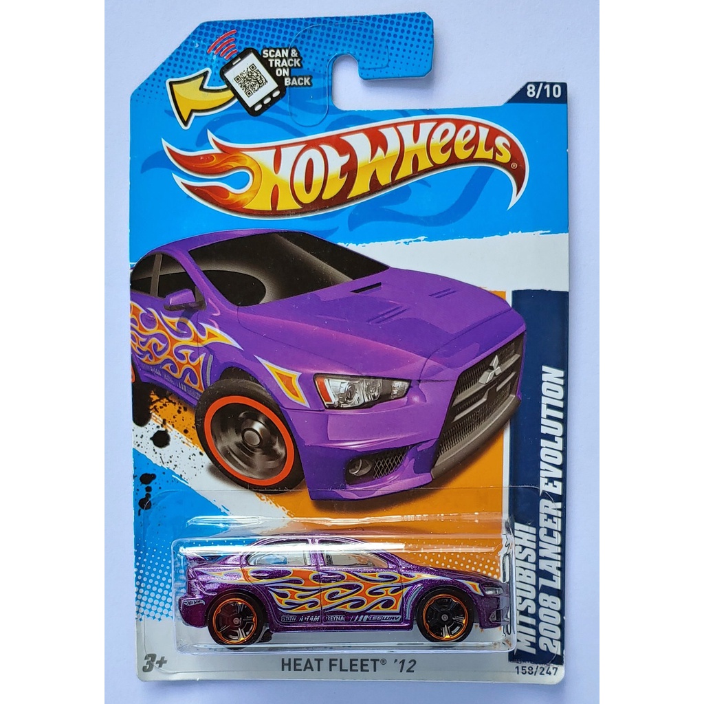 Hot Wheels T-27-1 Mitsubishi Lancer Evolution purple 1:64 model car ...