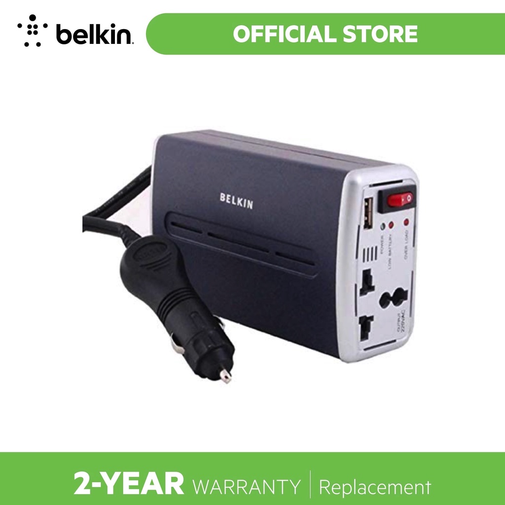 Belkin AC Anywhere™ Power Inverter with USB charging - 200W | Shopee ...
