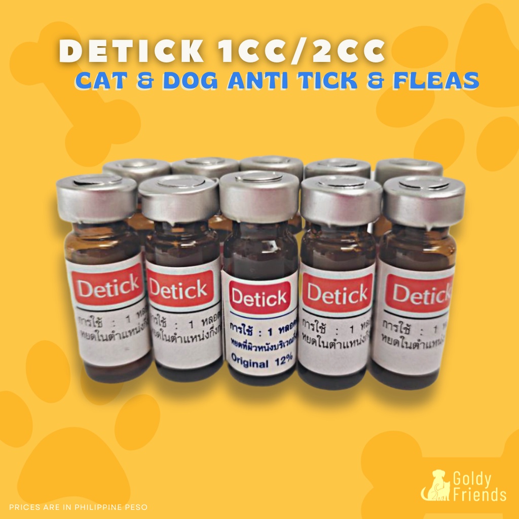 DETICK 1CC and 2cc anti tick and fleas with FREE applicator | Shopee ...
