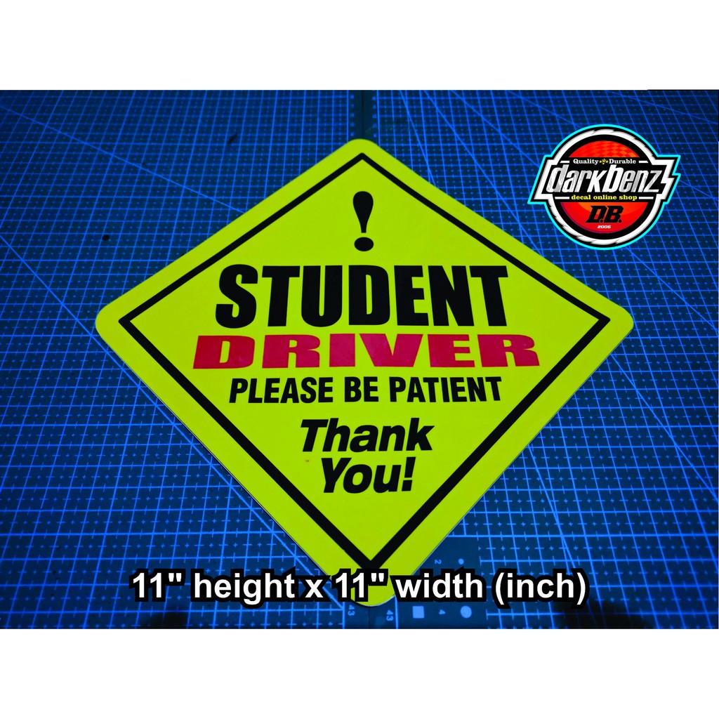 NEW DRIVER SIGN for Elderly Student Lady Sticker Decal Sign for Car ...