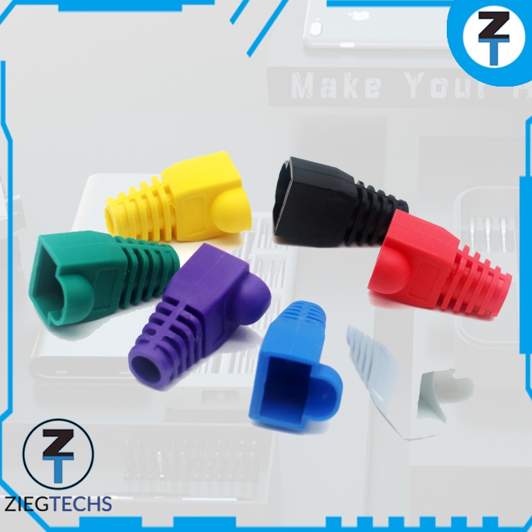 RJ45 Cap Connector CAT5E CAT6 Plug Cap Ethernet Network Cable Strain ...