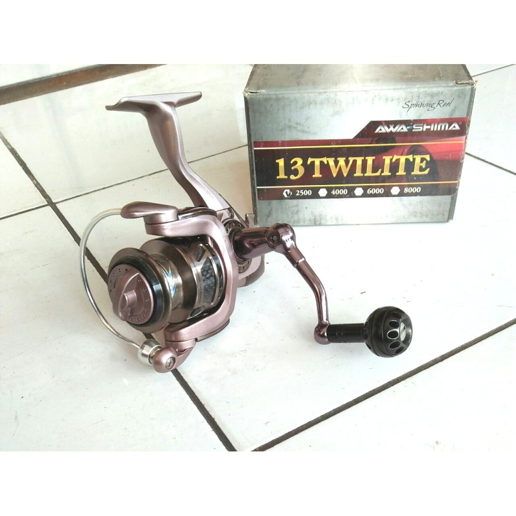 Power Handle Reel awashima Twilite 2500 spinning Reel 2500 | Shopee ...