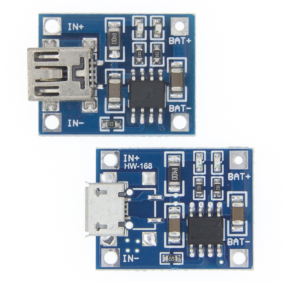 100pcs Micro USB 5V 1A 18650 TP4056 Lithium Battery Charger Module ...