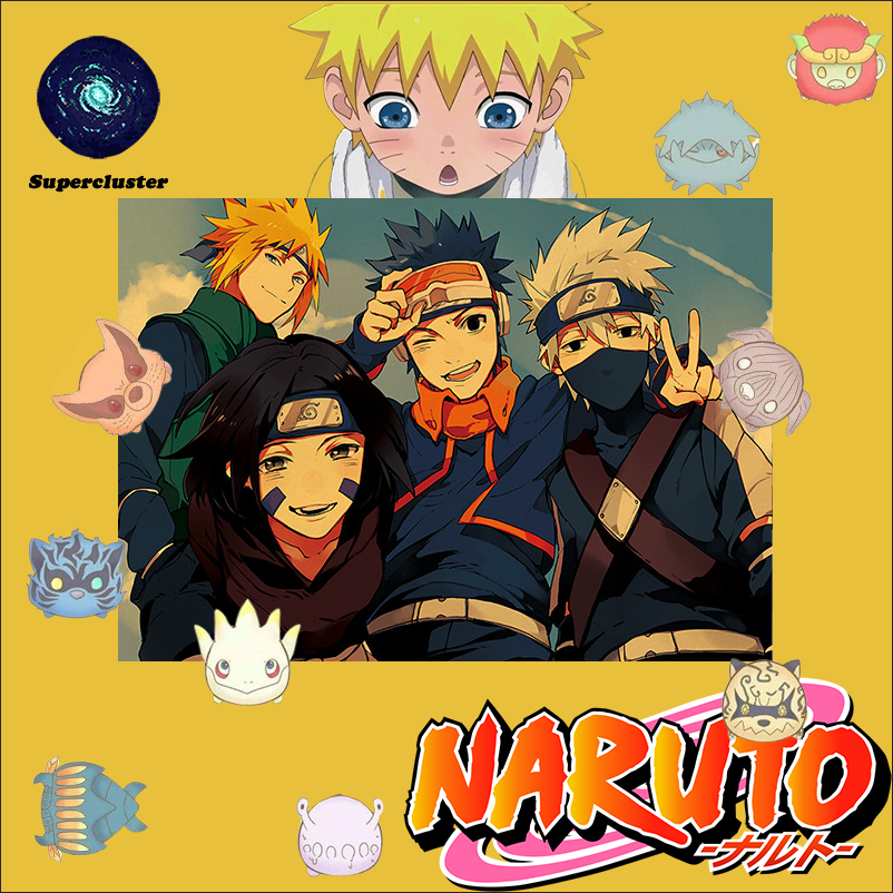 NARUTO "Namikaze Minato and his Class seven" poster Anime Kraft Paper ...