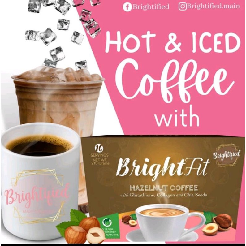 BRIGHTFIT COFFEE (10 sachet /box ) WITH GLUTATHIONE COLLAGEN AND ...