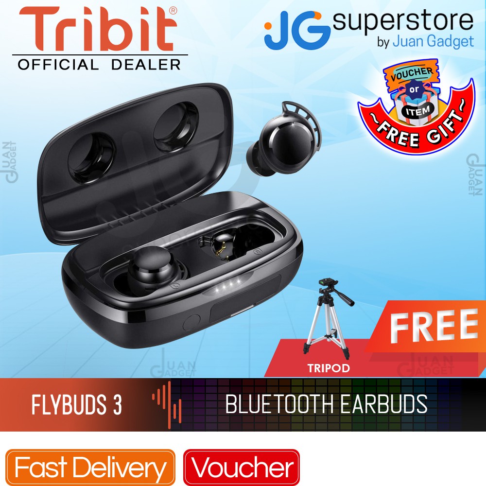 Tribit FlyBuds 3 TWS Bluetooth 5.0 Earbuds with Built-in 2600mAh ...