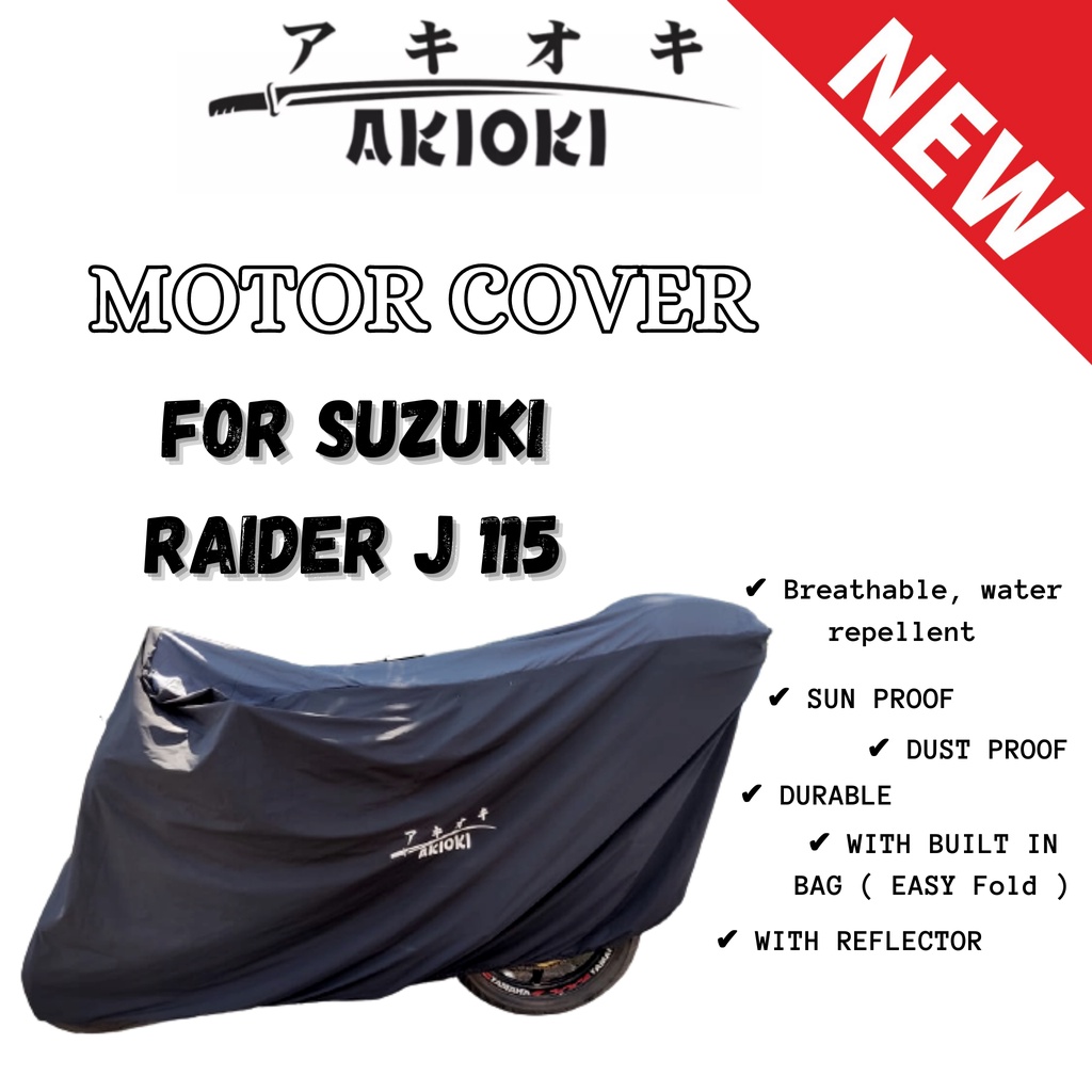 NEW AKIOKI MOTOR COVER | FOR SUZUKI RAIDER J 115 |PROTECT YOUR MOTOR ...
