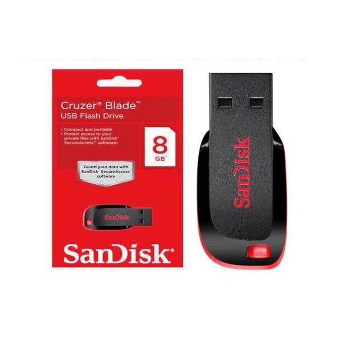 Sandisk FLASHDISK 8GB ORIGINAL FLASH DRIVE CRUZER FD BLADE FLASH DISK ...
