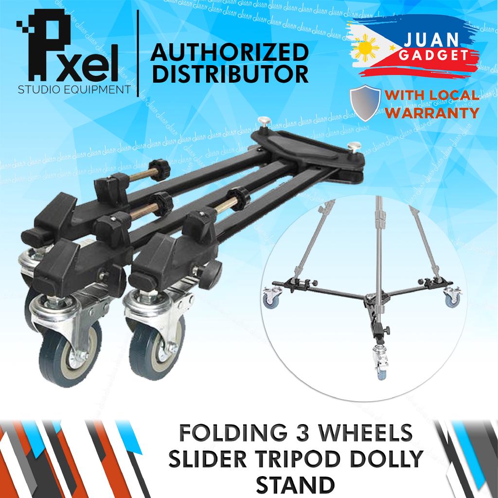 Pxel AA-TP DOLLY Heavy Duty Aluminum Folding Tripod Dolly with 3 Wheel ...