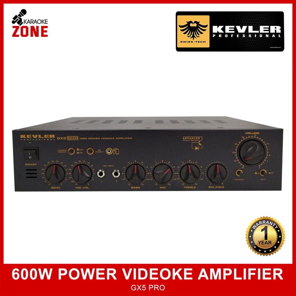 Kevler Professional GX5 PRO 600W X 2 High Power Videoke Amplifier GX-5 ...
