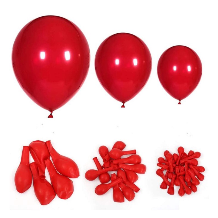 105 Pieces Latex Red Party Balloon Mixed Sizes | Shopee Philippines