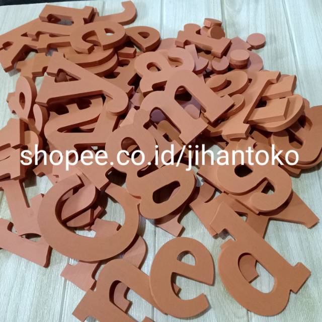 KAYU HIASAN DINDING Ready 10cm Lettering Wooden Letters Big Small ...