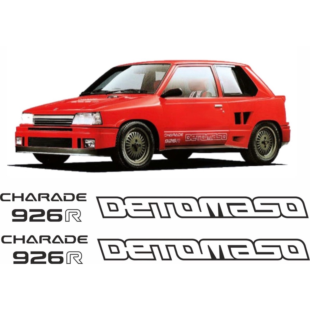 2pcs Daihatsu Charade 926R Detomaso replacement side Decals Stickers ...