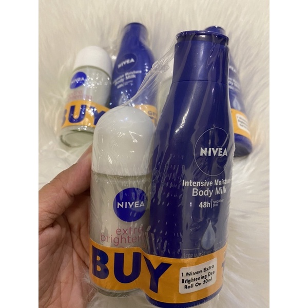 NIVEA EXTRA BRIGHTENING DEO & INTENSIVE LOTION 100ML BUNDLE | Shopee ...
