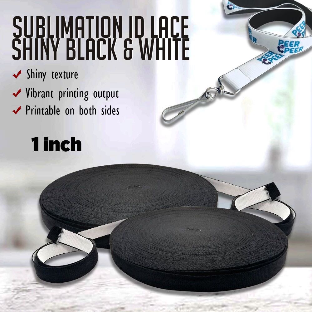 Sublimation ID Lace Lanyard (50 yards per roll) || 1inch&3/4inches ...