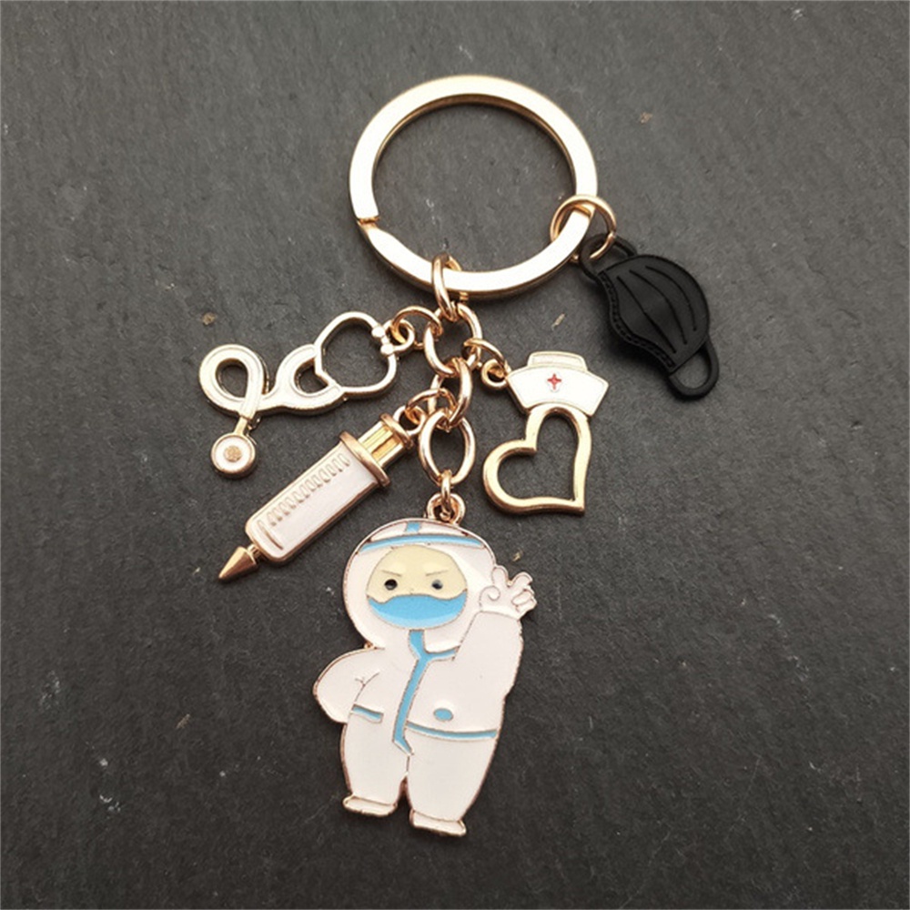 Creative Simulation Medical Tool Keychain Charms Syringe Stethoscope ...