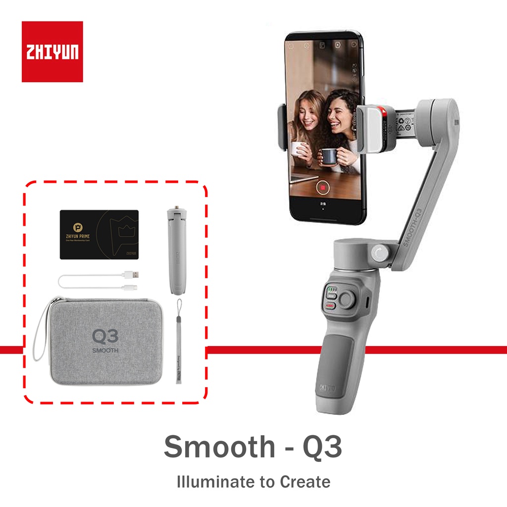 Zhiyun Smooth Q3 Smartphones Gimbal 3-Axis Handheld Stabilizers for Smartphones /Samsung/Huawei ...
