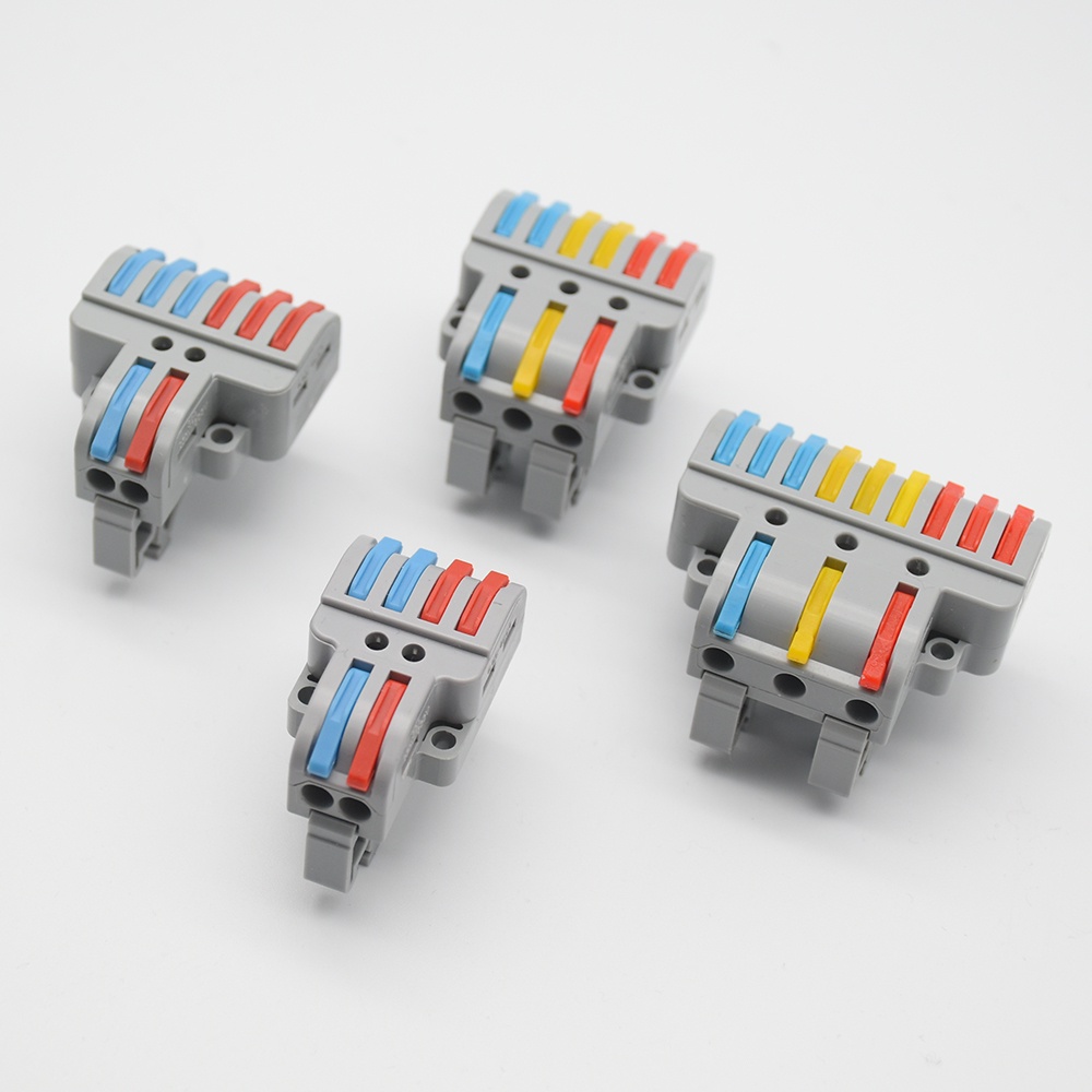DIN Rail Mini Fast Wire Cable Connectors Universal Compact Conductor ...