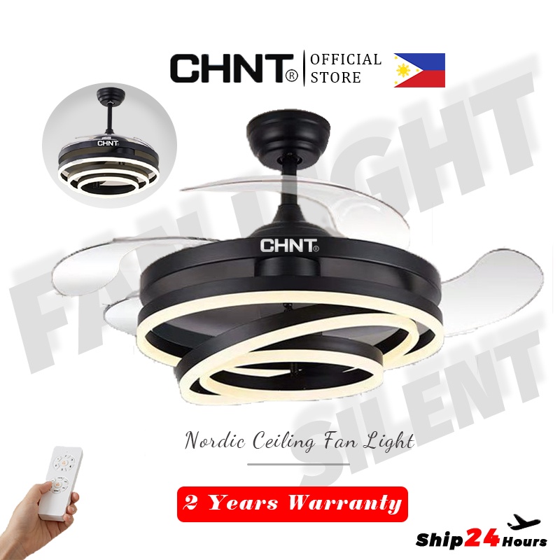 CHNT Nordic Modern Ceiling Fan With Light Remote Chandelier For Living ...