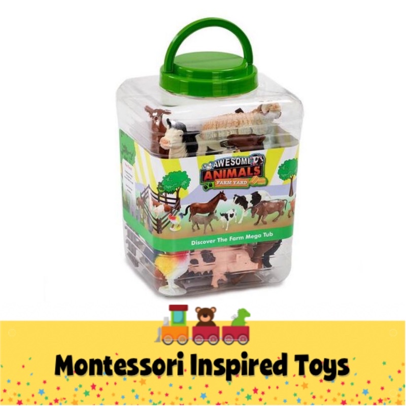 Role Play Animals Discover the Jungle Farm Animals Dinosaur Mega Tub ...