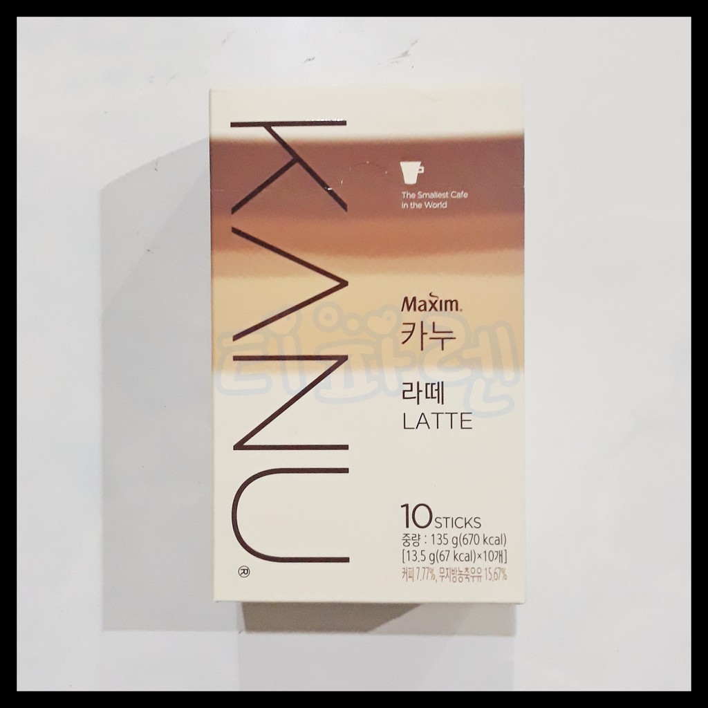 Maxim Kanu Latte Coffee (1 box contains 10 sticks) || Yoo's Gong ...
