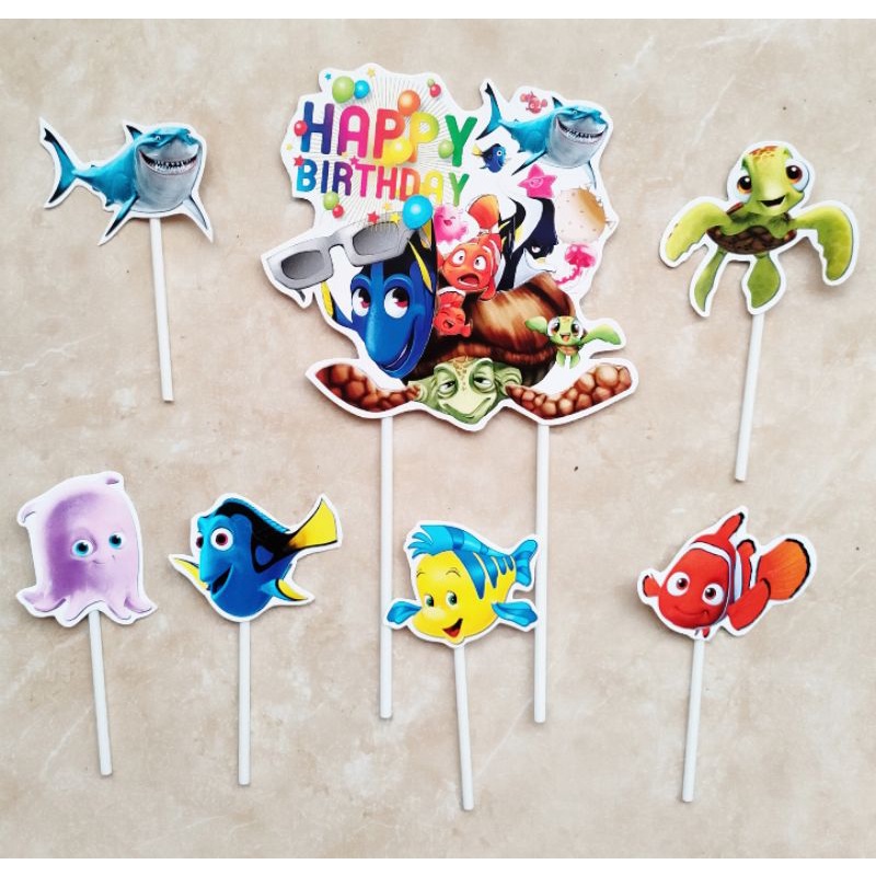 Cake topper Rice Decoration Birthday cake Decoration A set Of NEMO ...