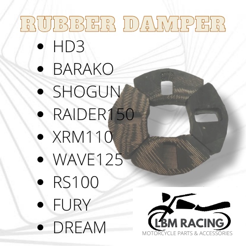 LBM RACING MOTORCYCLE RUBBER DAMPER HD3 BARAKO SHOGUN RAIDER XRM WAVE ...