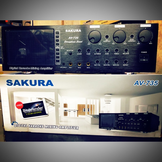 Sakura AV-735 Stereo Mixing Amplifier | Shopee Philippines