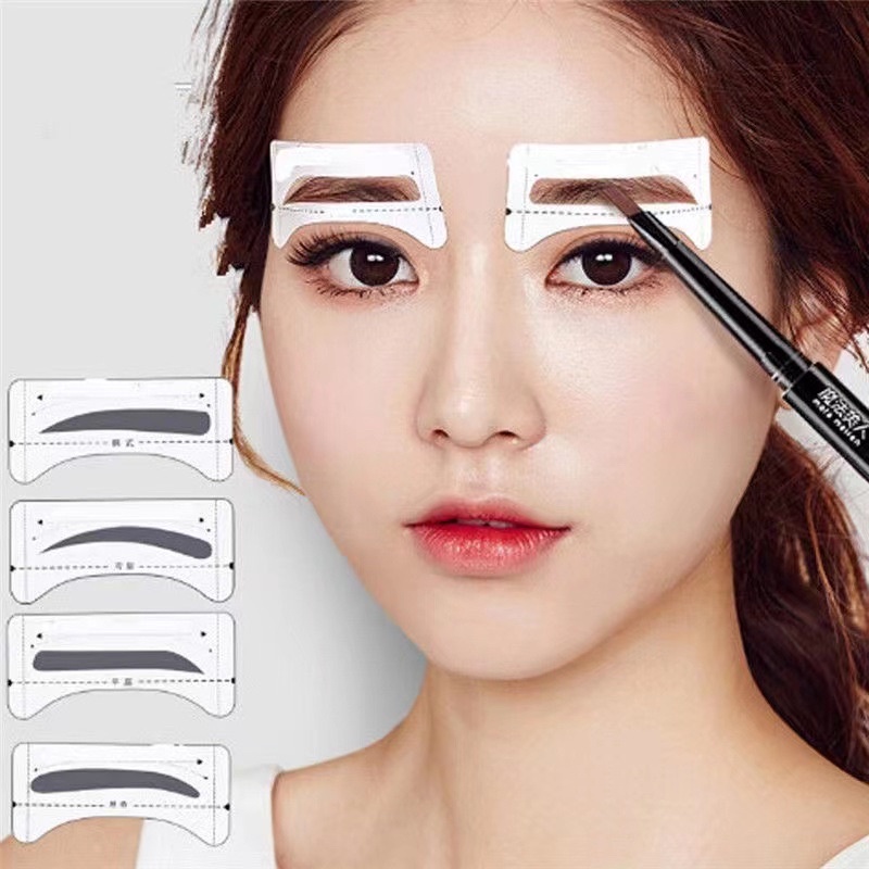 4pcs Shape Eyebrow Shaper Guide for beginner DIY eyebrow shaping tool ...