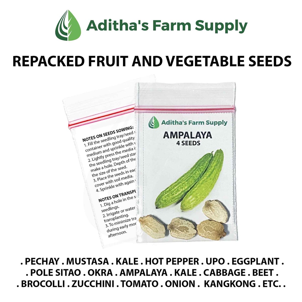 AFS Fruits and Vegetables Seeds Set A (Ampalaya, Pechay, Mustasa ...