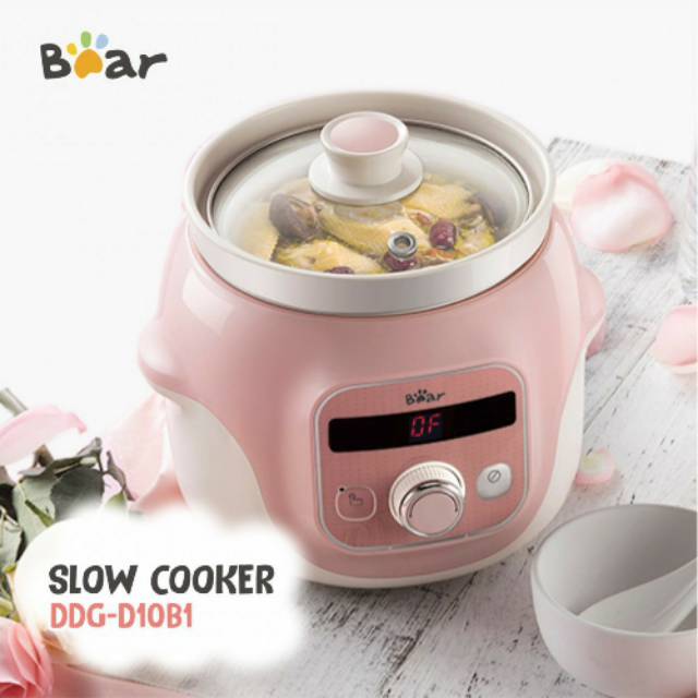 Baby - BEAR Digital Slow Cooker With Ceramic Pot - 1 Liter | Shopee ...