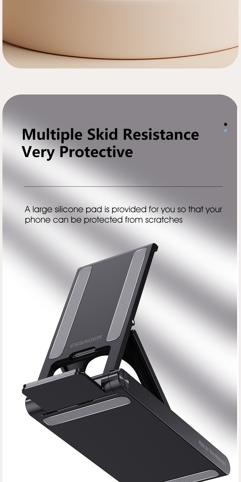 Essager Foldable Desktop Stand Triple Protection Multi-Gear Adjustment ...