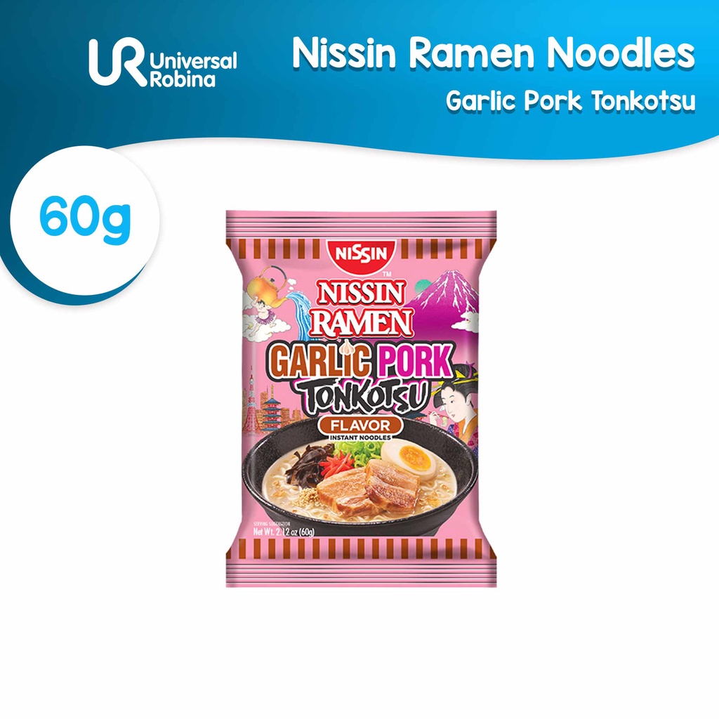 Nissin Ramen Garlic Pork Tonkotsu (60g) | Shopee Philippines