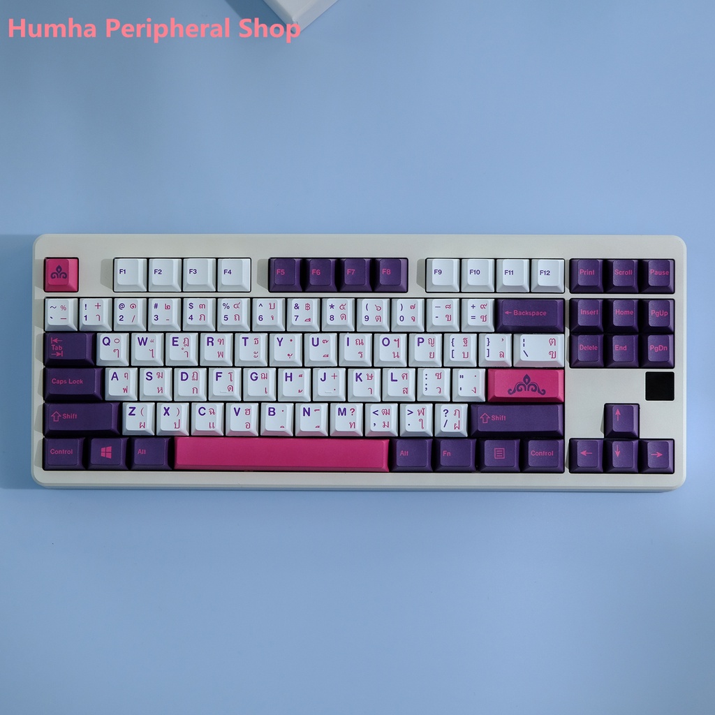 Humha THAI keycap PBT material Dye-Sublimation Cherry profile Mechanical Keyboard keycap ...