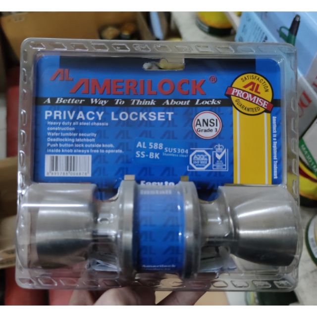 Amerilock Keyless Or Privacy Lockset AL588 (Stainless) | Shopee Philippines
