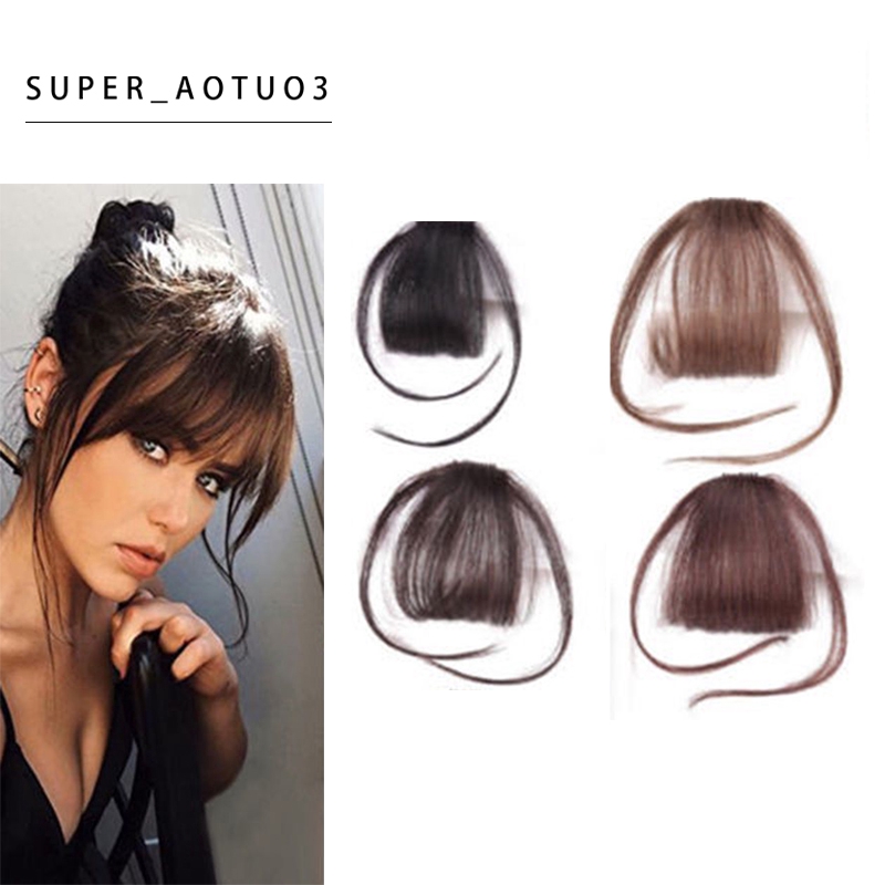 Hair Clips Fringe Hair Pieces False Synthetic Hair On The Clips Front ...