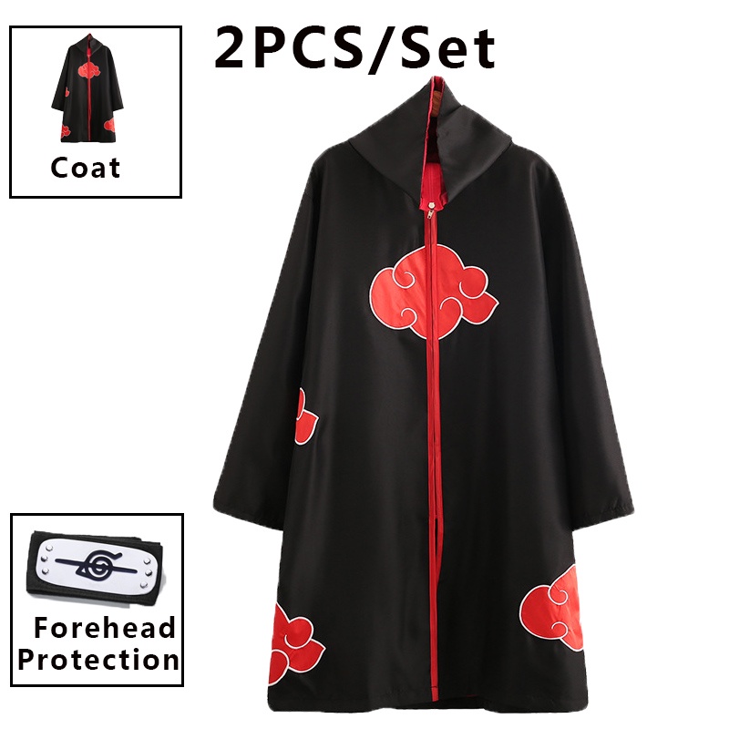 Naruto Costume Akatsuki Cloak Cosplay Itachi Cape Cosplay Sasuke Uchiha ...