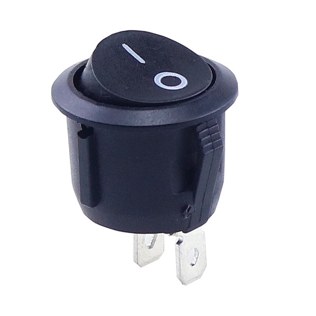 Round Rocker Toggle Switch Push Button Red Black White 6A 250VAC 10A ...
