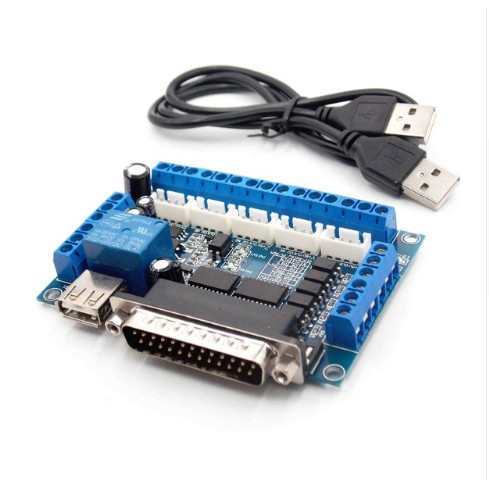 5 Axis CNC Interface Adapter Breakout Board Stepper Motor Driver Mach3 ...