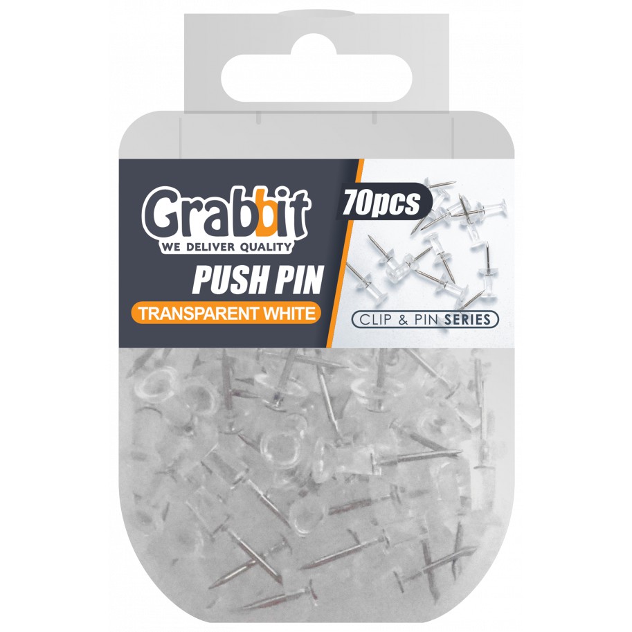Grabbit Push Pin Transparent 70PCS | Shopee Philippines