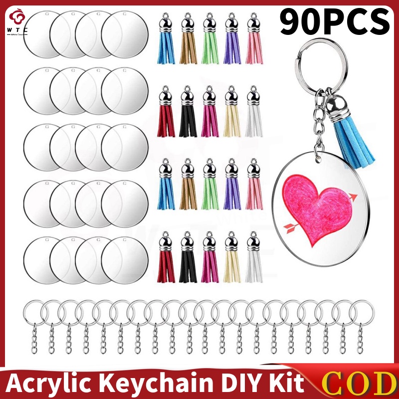 【COD】WTC* Acrylic Circle Blanks Clear Acrylic Round Keychain Pendant ... 【COD】WTC* Acrylic Circle Blanks Clear Acrylic Round Keychain Pendant ...