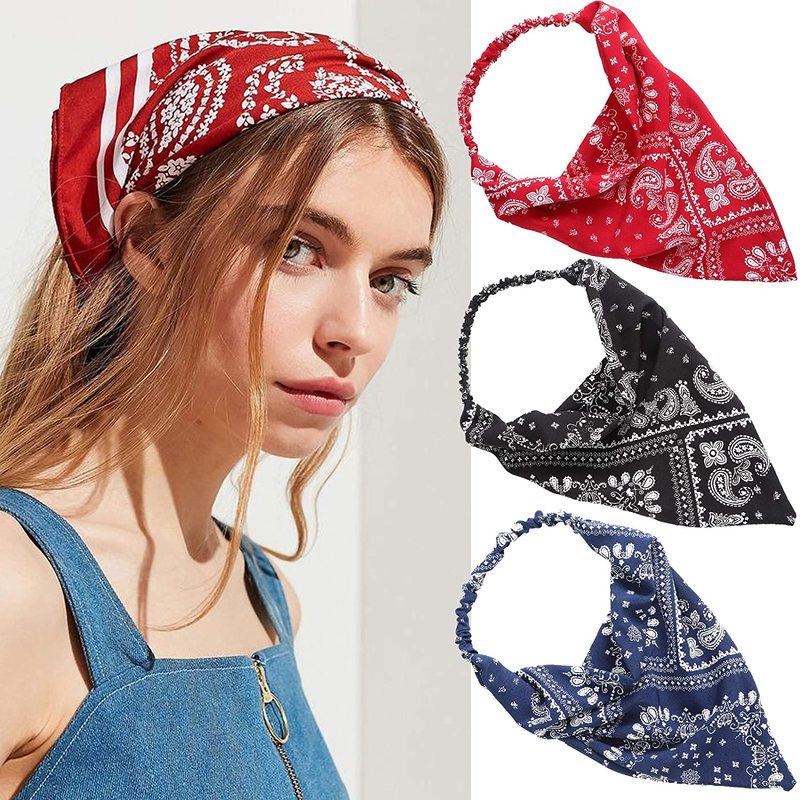 (Ready stock)Head Kerchief Scarf Soft Turban Floral Hair Bandana ...