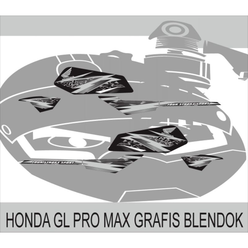 Sticker striping Variation Honda GL pro max Graphic blendok | Shopee ...