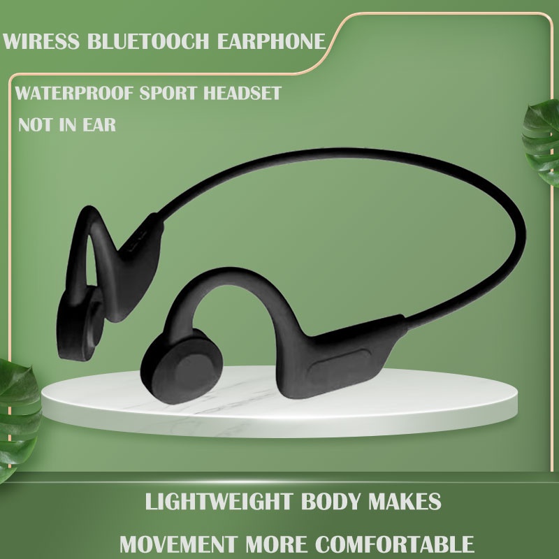 Q33 Bone Conduction Wireless Bluetooth 5.1 Neckband Headphone Calling ...