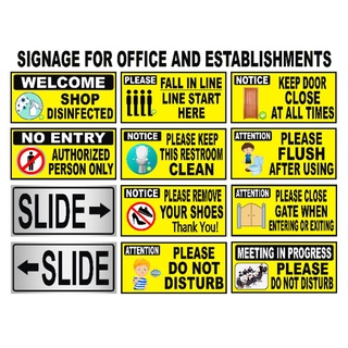 signage for office and establishments yellow signage signage signage ...