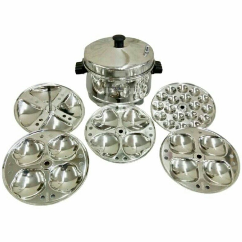 Design Stainless Steel Idli Maker With Whistle+Different Shapes Of Idli ...