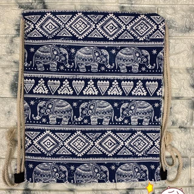 Canvas Drawstring Bag Back Pack String Bag Fashion Design | Shopee ...